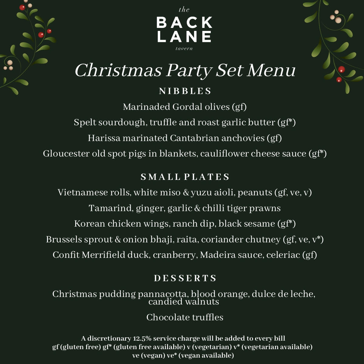 Celebrate the Festive Season at The Back Lane Tavern - Wake Up To Woodstock